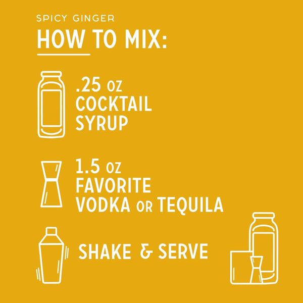 Spicy Ginger Cocktail Syrup Cocktail Mixer | All Natural Mixers ...